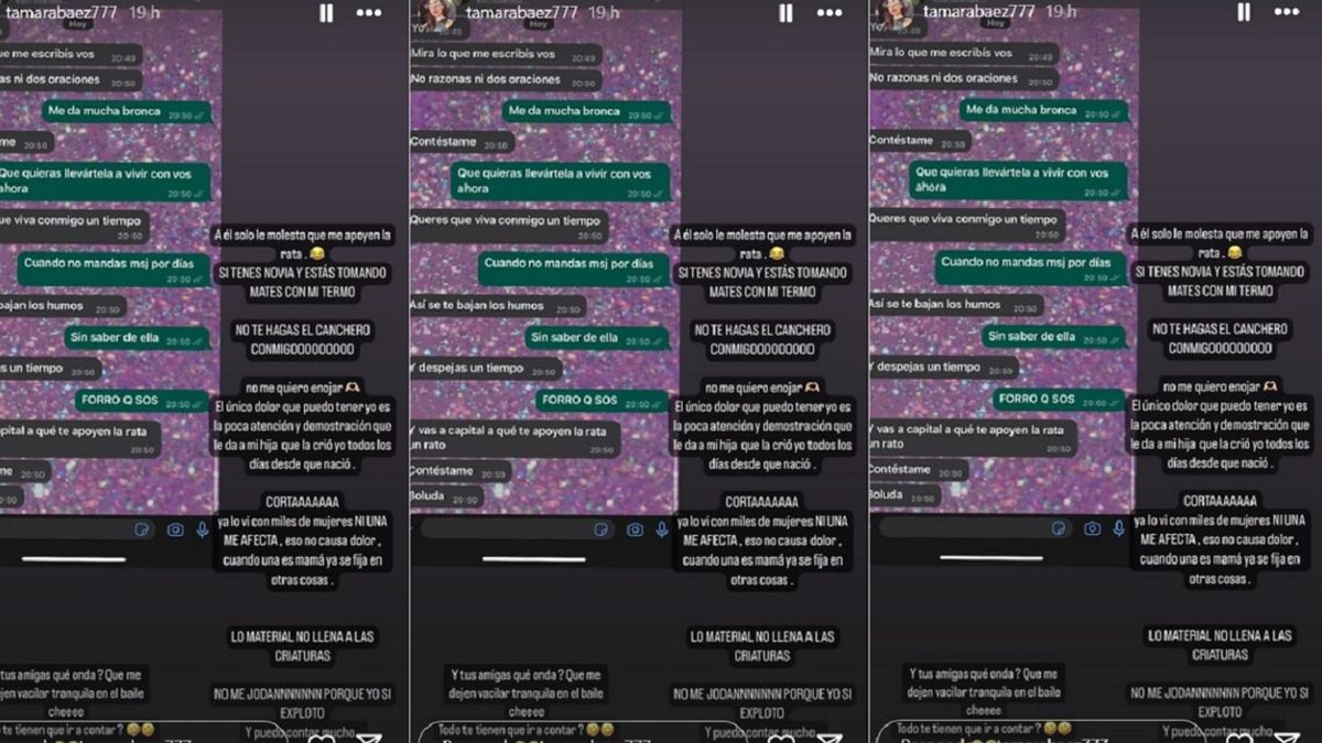 Tamara Báez aniquiló a L-Gante y mostró un chat privado y revelador