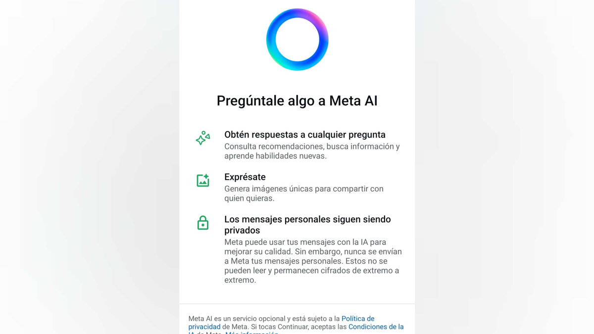 Meta AI: cómo se usa el nuevo botón de WhatsApp