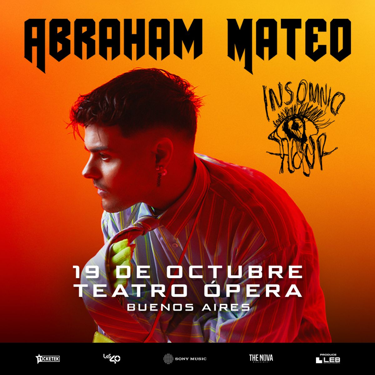 Abraham Mateo regresa a Argentina con su nuevo álbum Insomnio