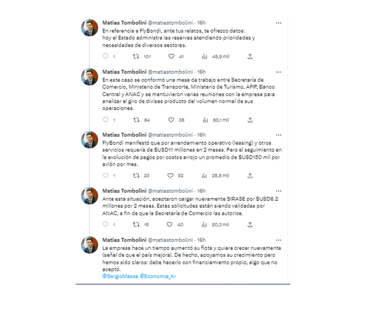 Matías Tombolini cruzó a Patricia Bullrich por el conflicto con ...