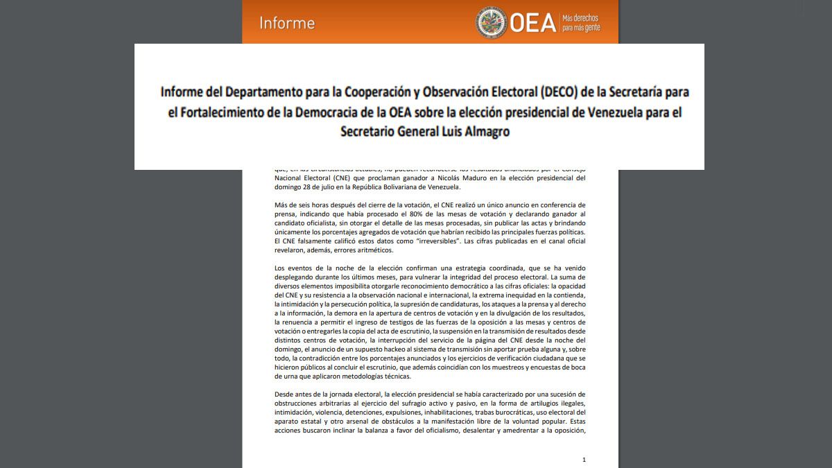 La contundente conclusión de la OEA contra Nicolás Maduro por las ...