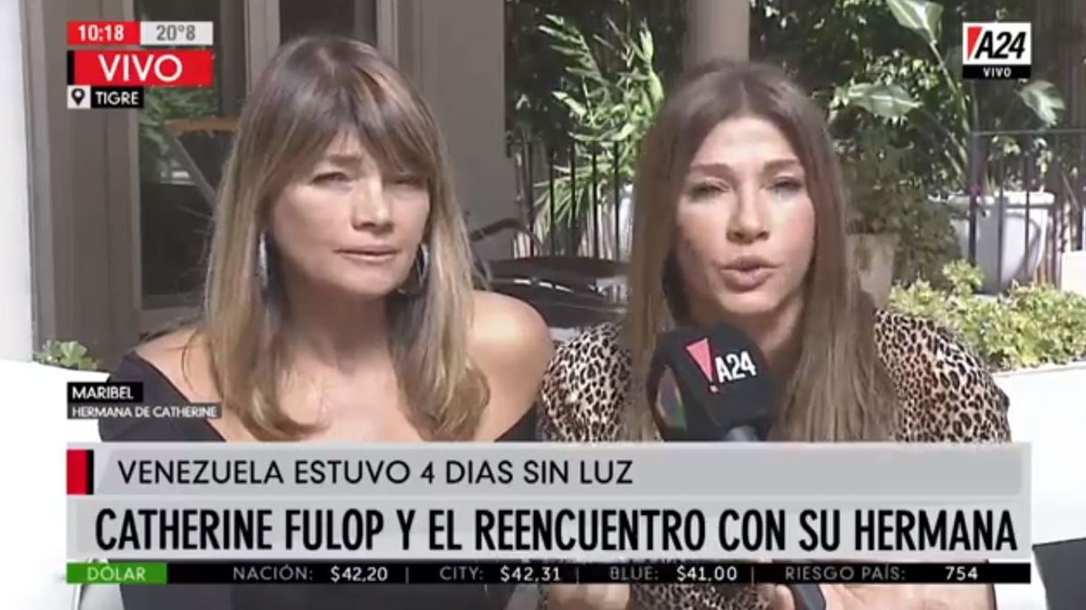 Catherine Fulop y el reencuentro con su hermana en medio de la crisis ...