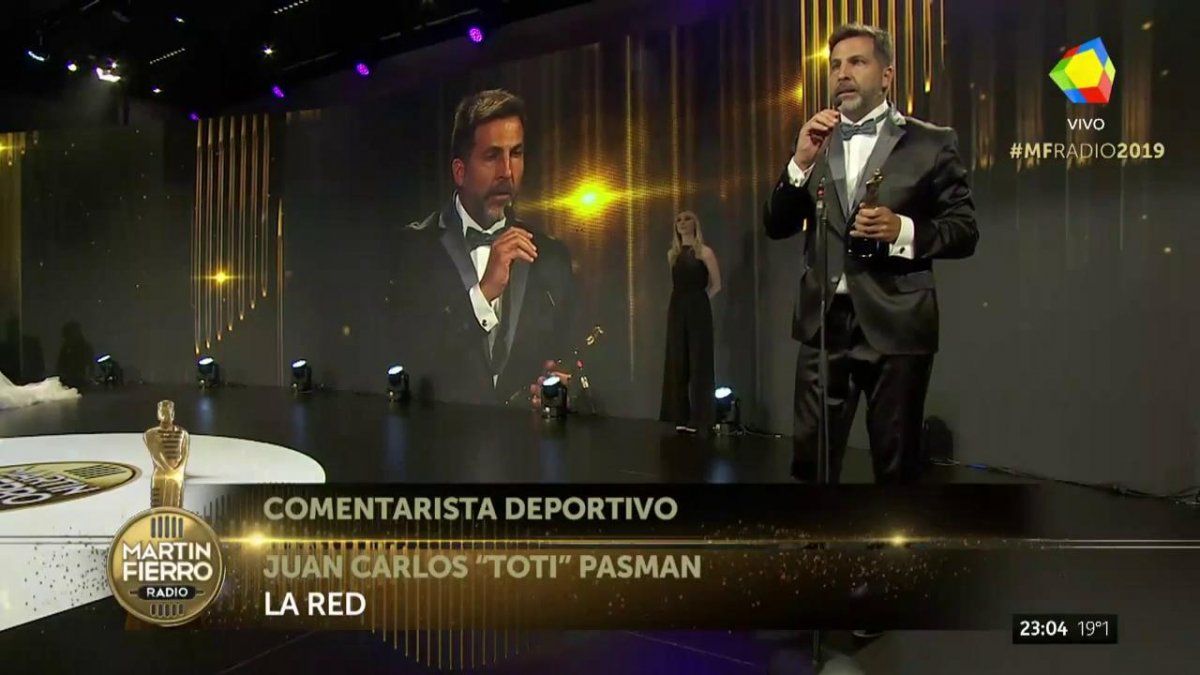 Toti Pasman ganó como mejor comentarista deportivo
