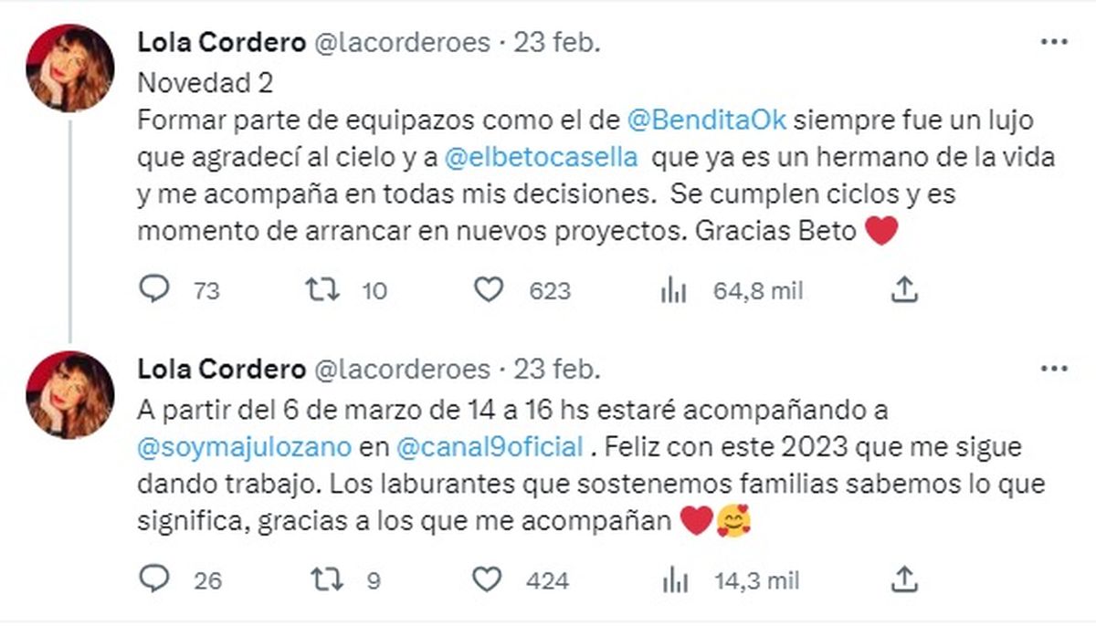 Inesperadamente Lola Cordero anunció por qué se va de Bendita luego de ...