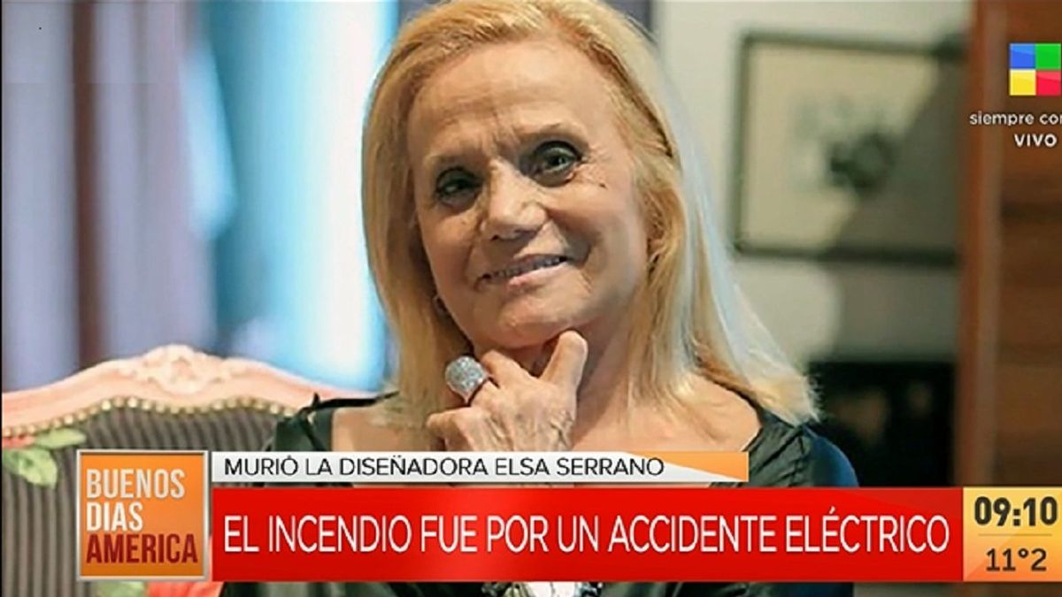 Se conoció la causa del incendio que provocó la muerte de Elsa Serrano
