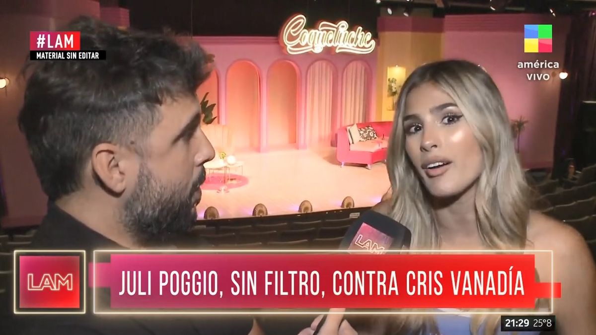 Julieta Poggio disparó furiosa contra Cris Vanadía: No me importa lo ...