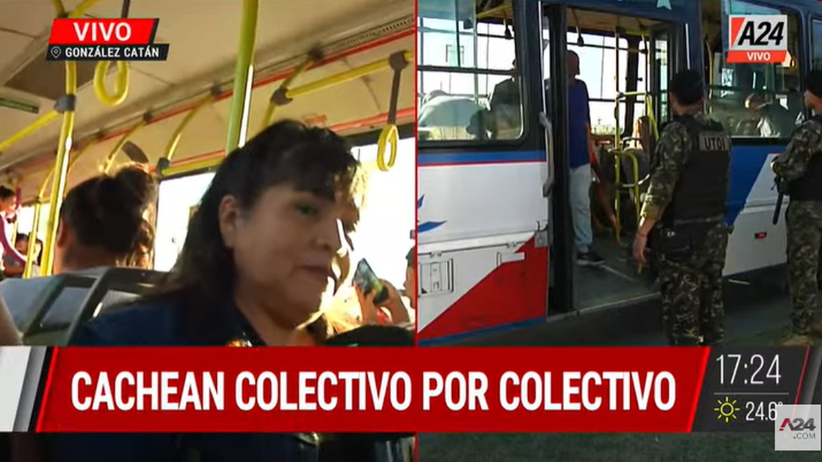 La Matanza: hacen requisas, cacheos de armas y piden documentos a pasajeros de colectivos