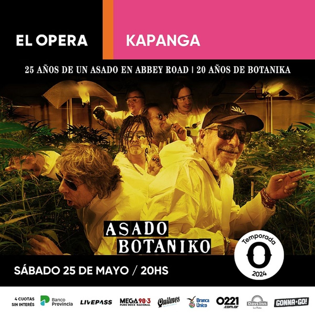 Kapanga llega a La Plata con su tour Asado Botániko