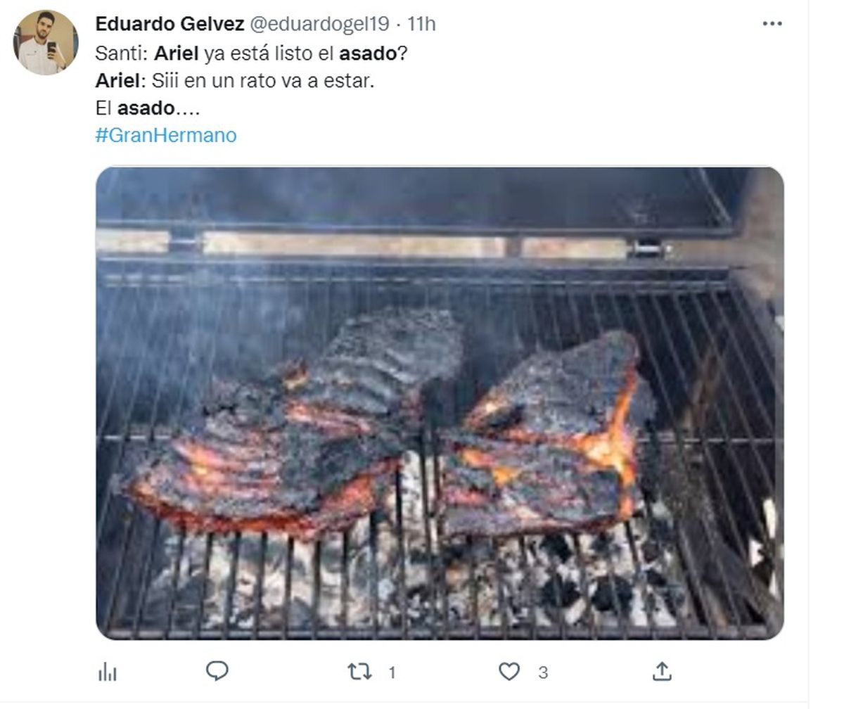 Ariel hizo el asado en Gran Hermano 2022: la lluvia de memes