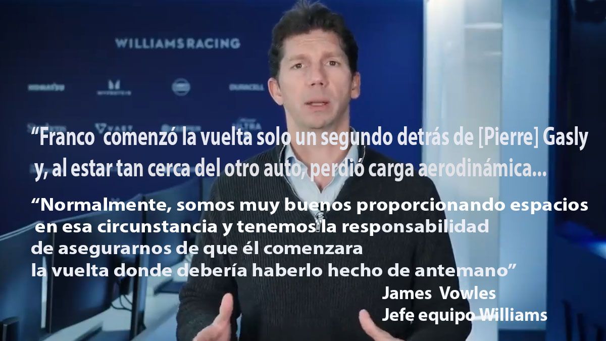 La última confesión de Williams que redime a Colapinto del accidente en Las Vegas