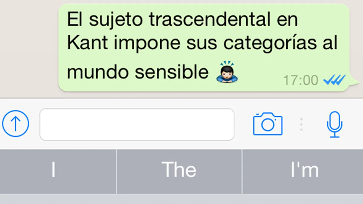 Tercer tilde azul de WhatsApp