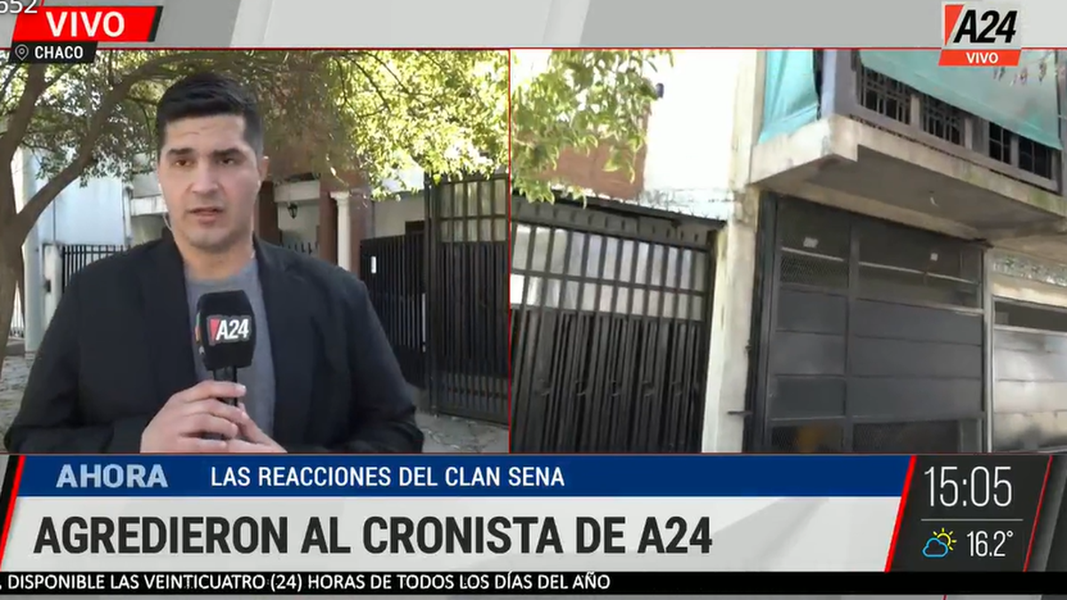 Caso Cecilia Strzyzowski: agredieron al equipo de A24 en la puerta de la casa de los Sena