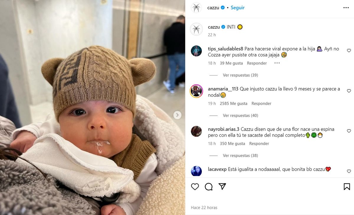Cazzu mostró las primeras fotos de su hija a cinco meses de su ...