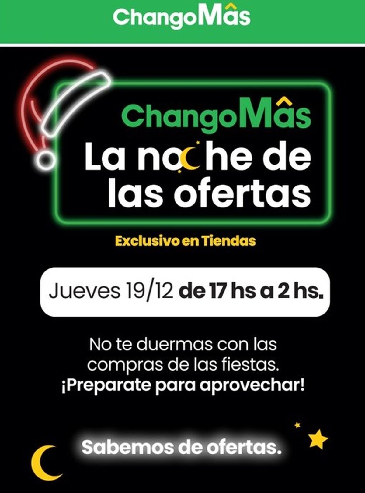 ChangoMás lanza su noche de ofertas con descuentos y promociones