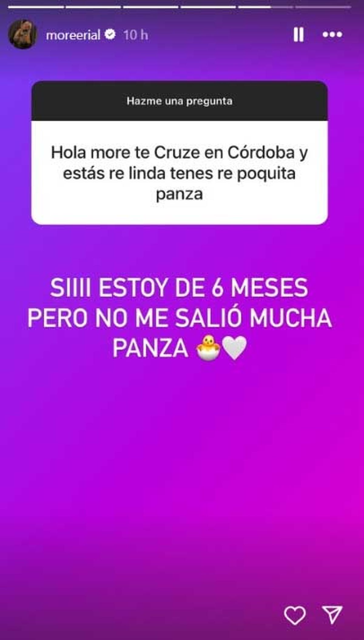 More Rial mostró por primera vez su pancita de embarazada y sorprendió ...